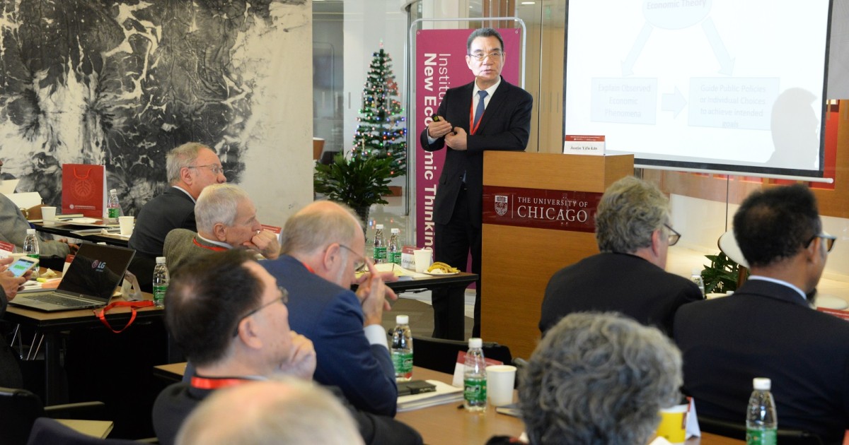 Professor Justin Yifu Lin, PhD’86, led the INET-INSE Joint Conference ...